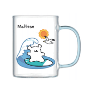 Miniso Maltese Glass Mug (420ml, Blue) + Best Price in Sri Lanka ...